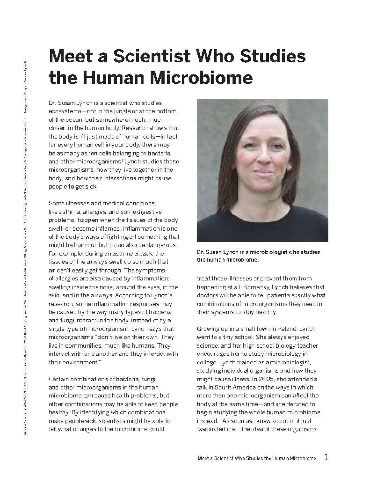 Meet a Scientist: Dr. Susan Lynch & the Human Microbiome - Studocu