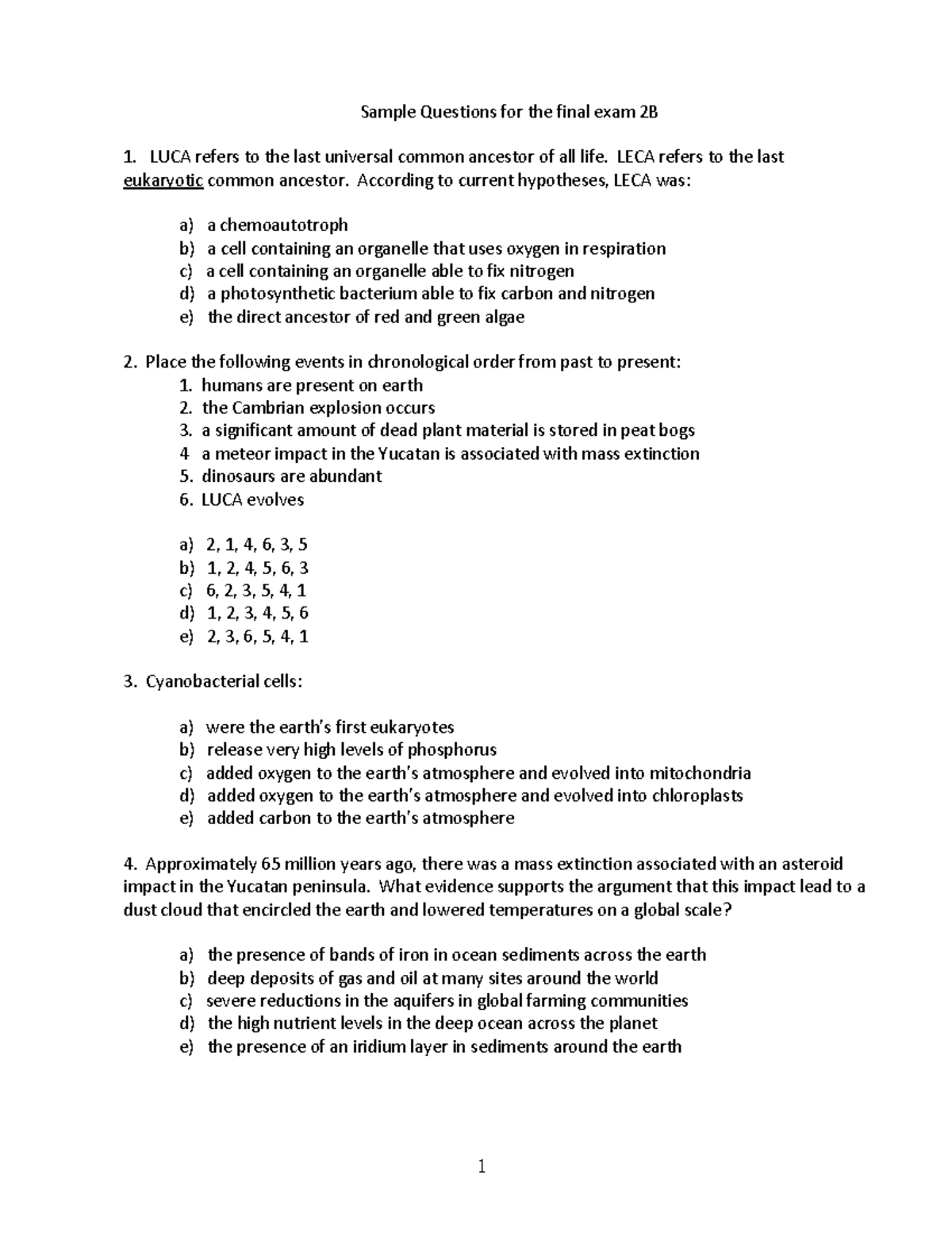 BIS2B Sample Final Exam Questions and Answers W24 - Studocu