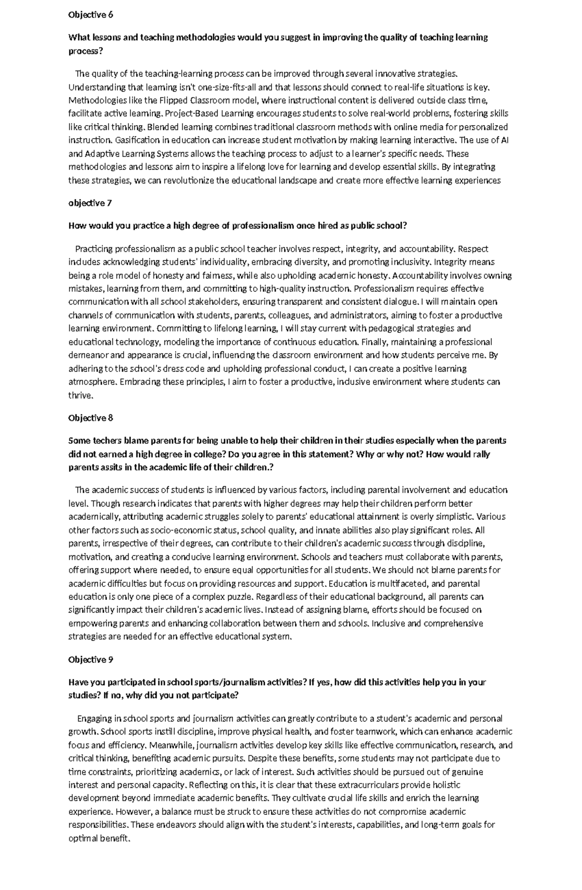 Trf 2025 - Trf reviewer - Objective 6 What lessons and teaching ...