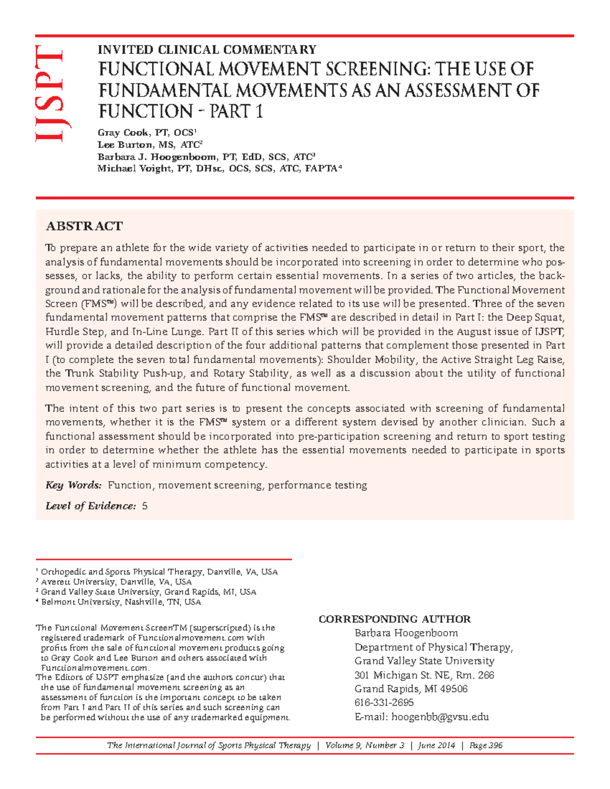Pathfit FMS - ABSTRACT To prepare an athlete for the wide variety of ...