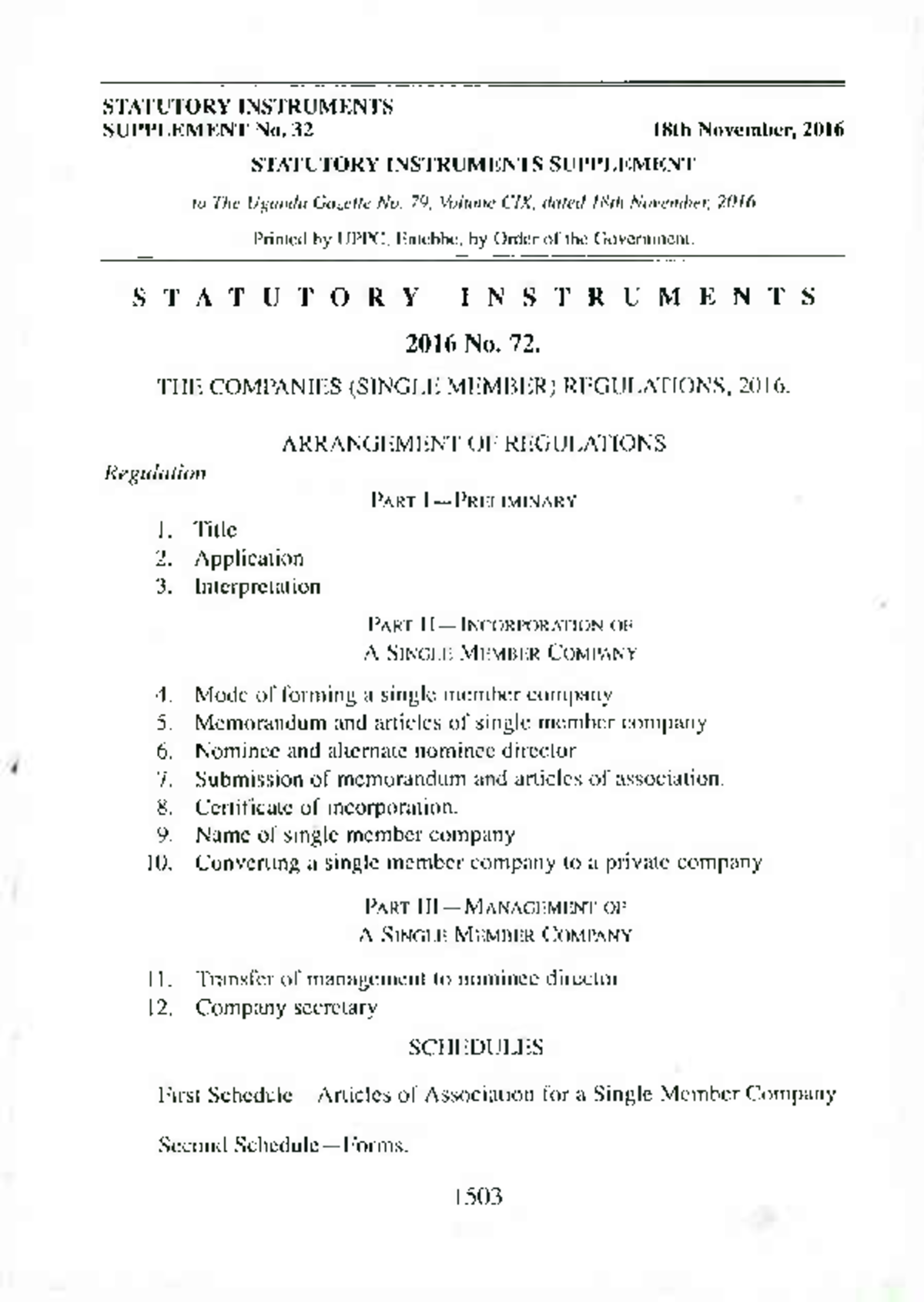 Ug-act publication-document - STATUTORY INSTRUMENTS SUPPLEMENT No. 32 ...
