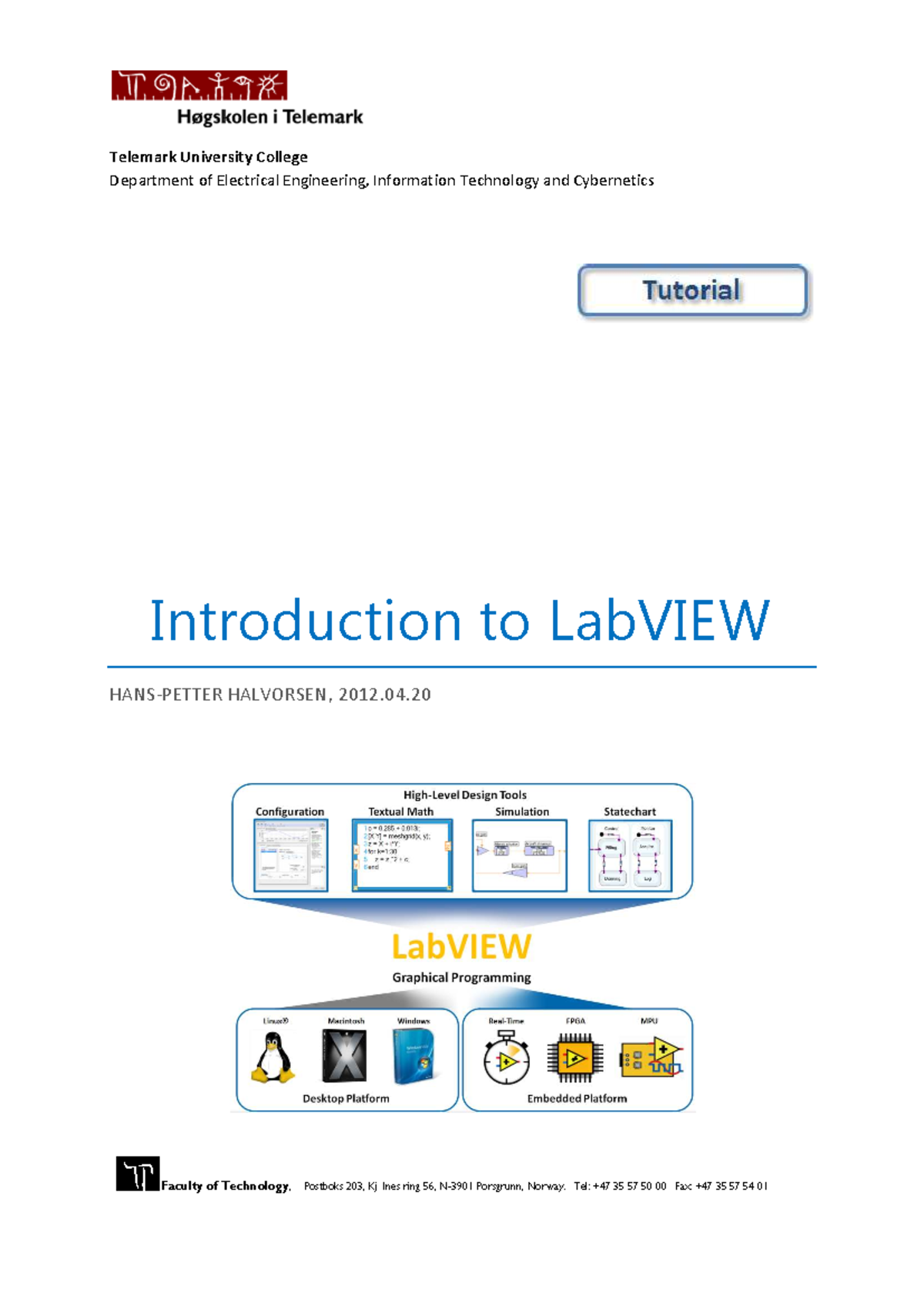 Introduction to LabVIEW: A Comprehensive Guide for HALVORSEN 2012 - Studocu