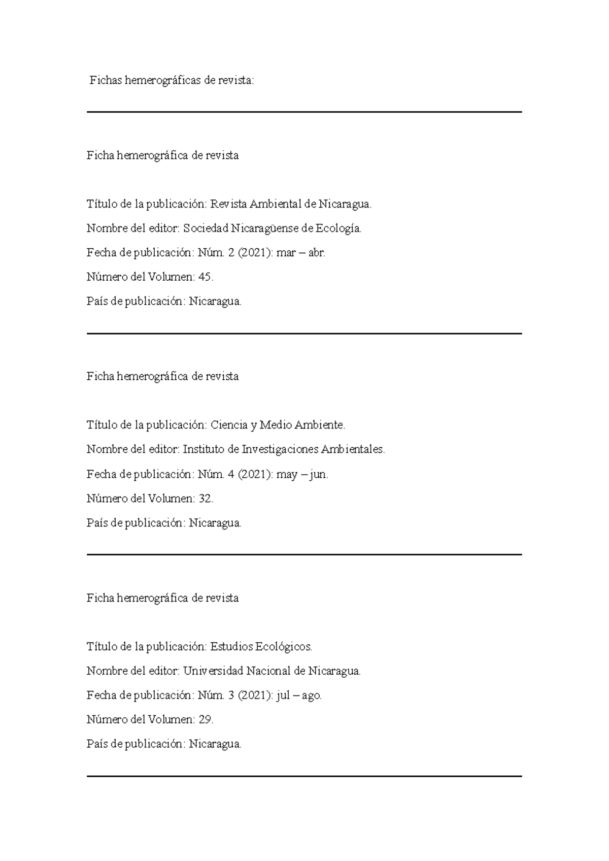Fichas Hemerográficas de Revistas y Periódicos - Ayuda Estudio - Studocu