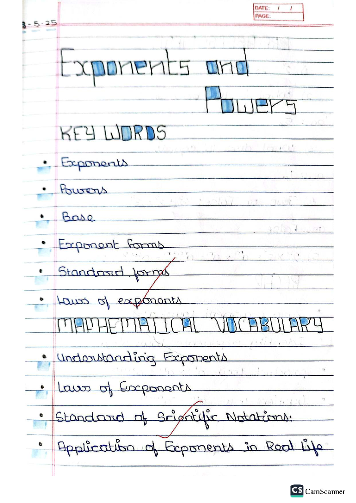 CS Exponents and Powers: Understanding Laws and Applications - Studocu