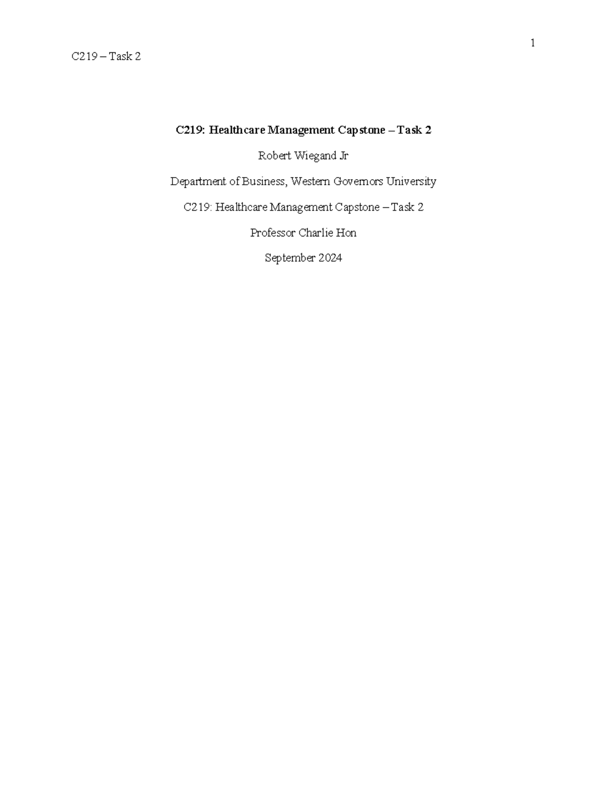 C219: Task 2 - Stockholder Report and Business Analysis - Studocu
