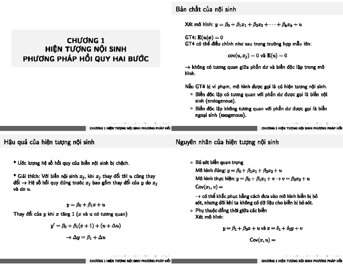 C1-ktlnc - dsfdsf - Ban chât cúa nôi sinh Xét mô 1 GT4: E(ux) 0 GT4 có ...