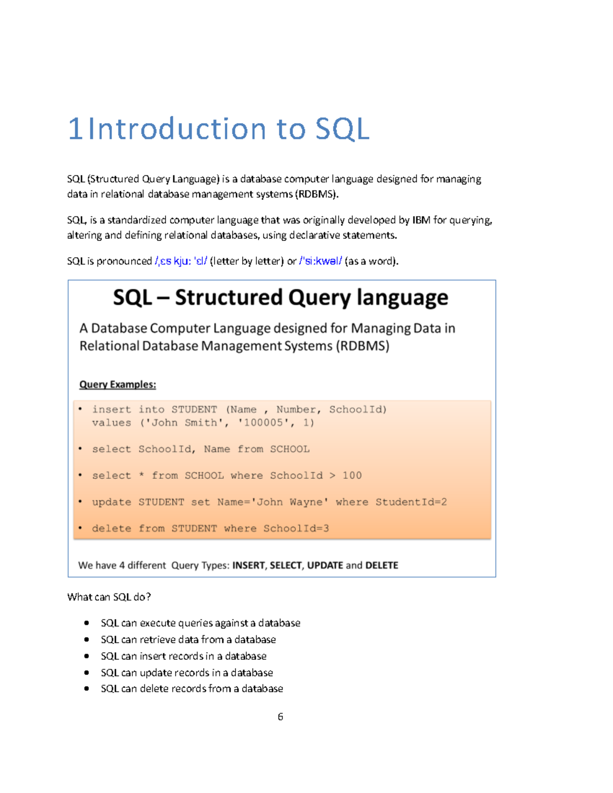 SQL 101: Introduction to SQL & SQL Server Management Techniques - Studocu