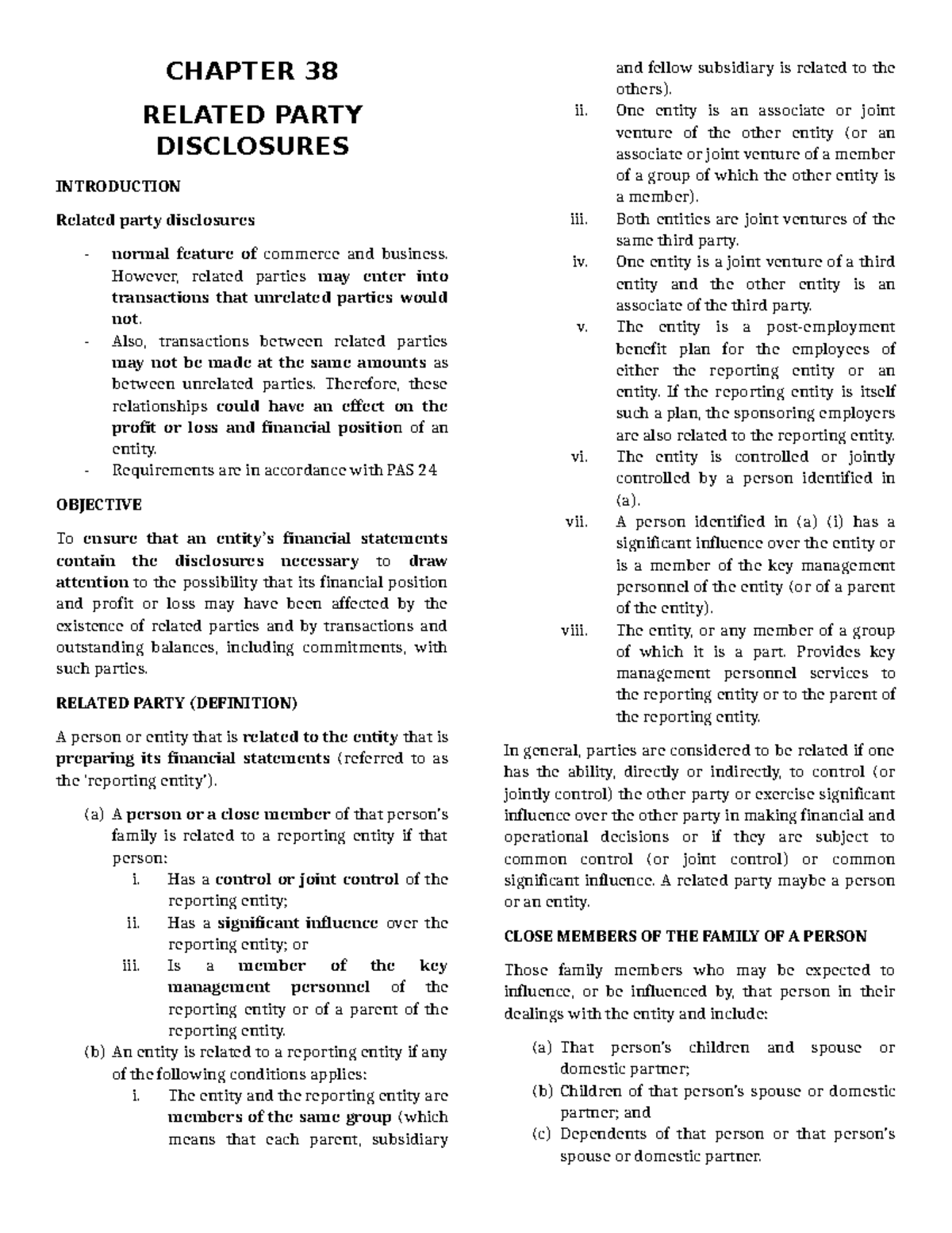 Related Party Disclosures: Understanding PAS 24 Requirements - Studocu