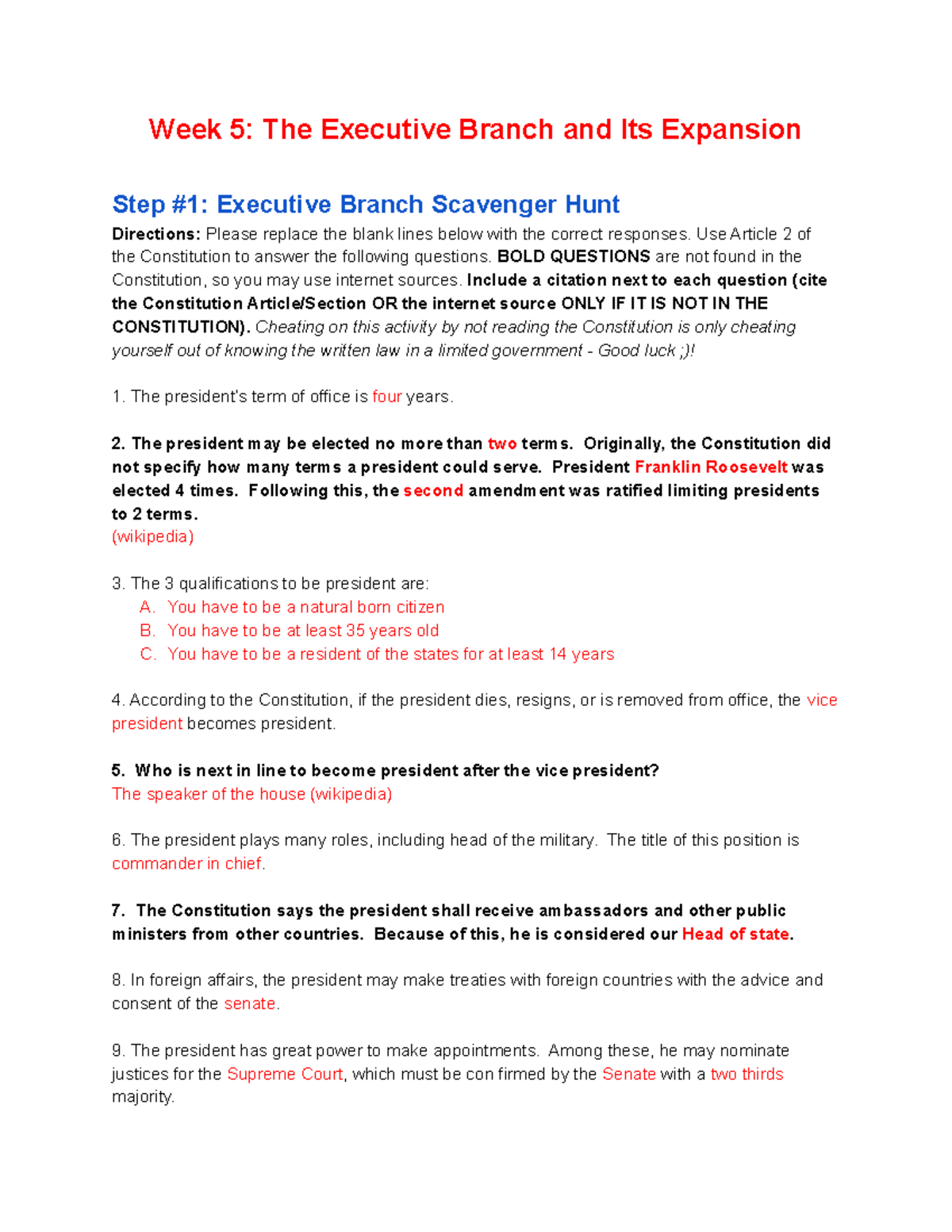 Expanding the Executive Branch: Key Concepts and Case Studies (Part I ...