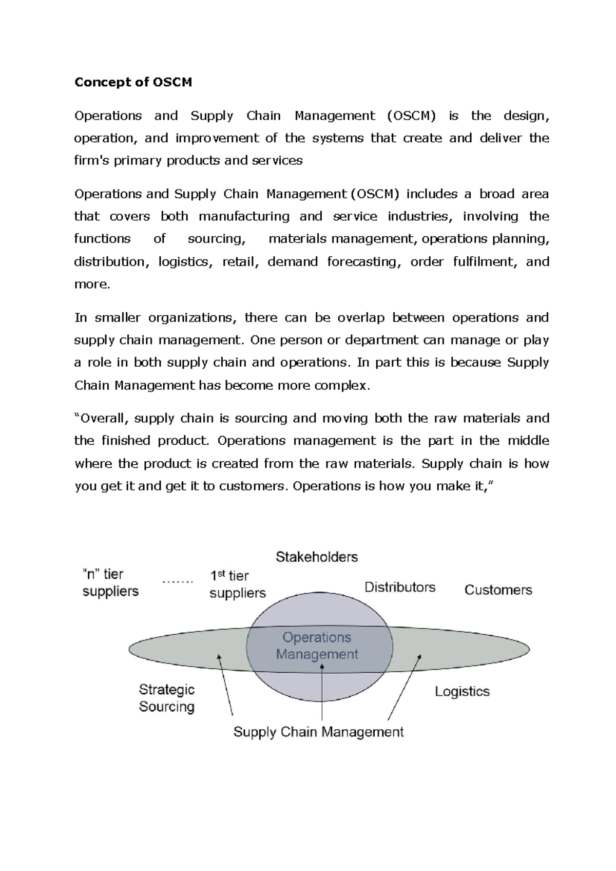 OSCM Concepts: Understanding Operations & Supply Chain Management - Studocu