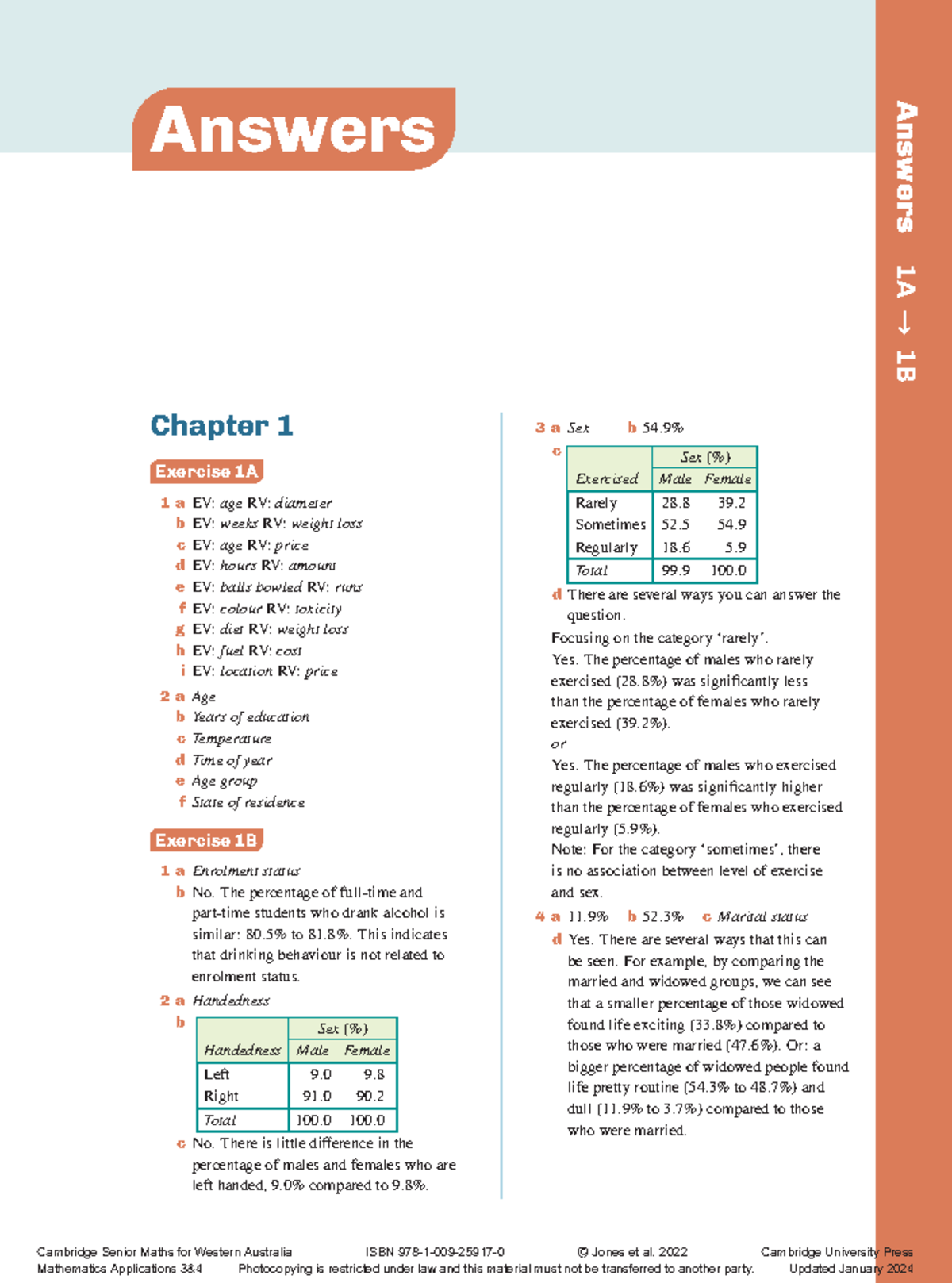 Maths WA Apps3and4 Ch12 Answers - Cambridge Senior Maths Textbook - Studocu