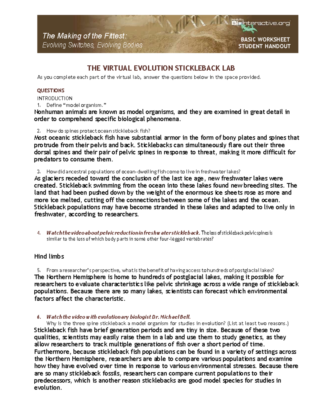 Interactive Exercise - Stickleback Evolution - Evolving Switches ...