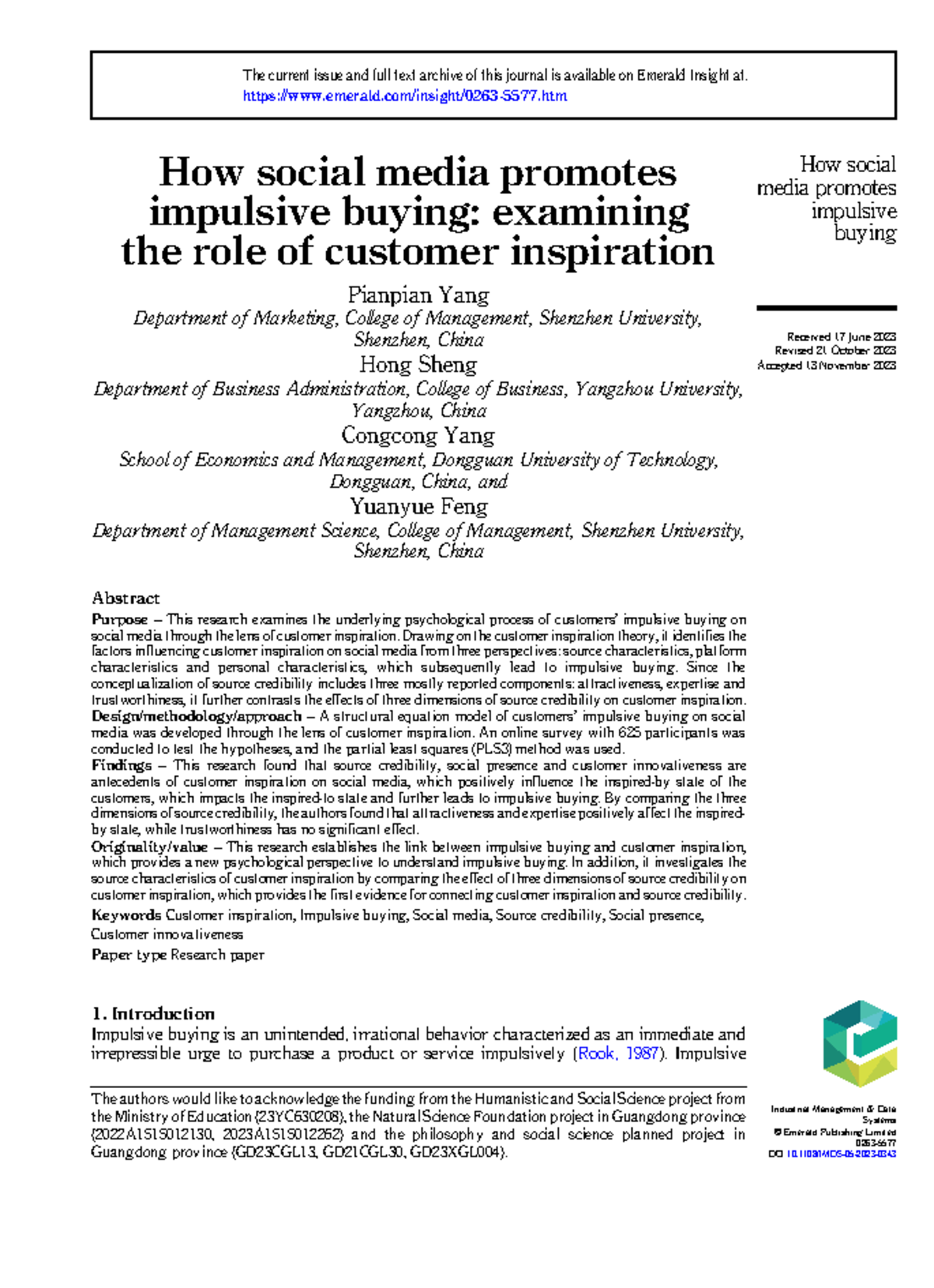 How Social Media Inspires Impulsive Buying: Insights from IMDS 2024 ...