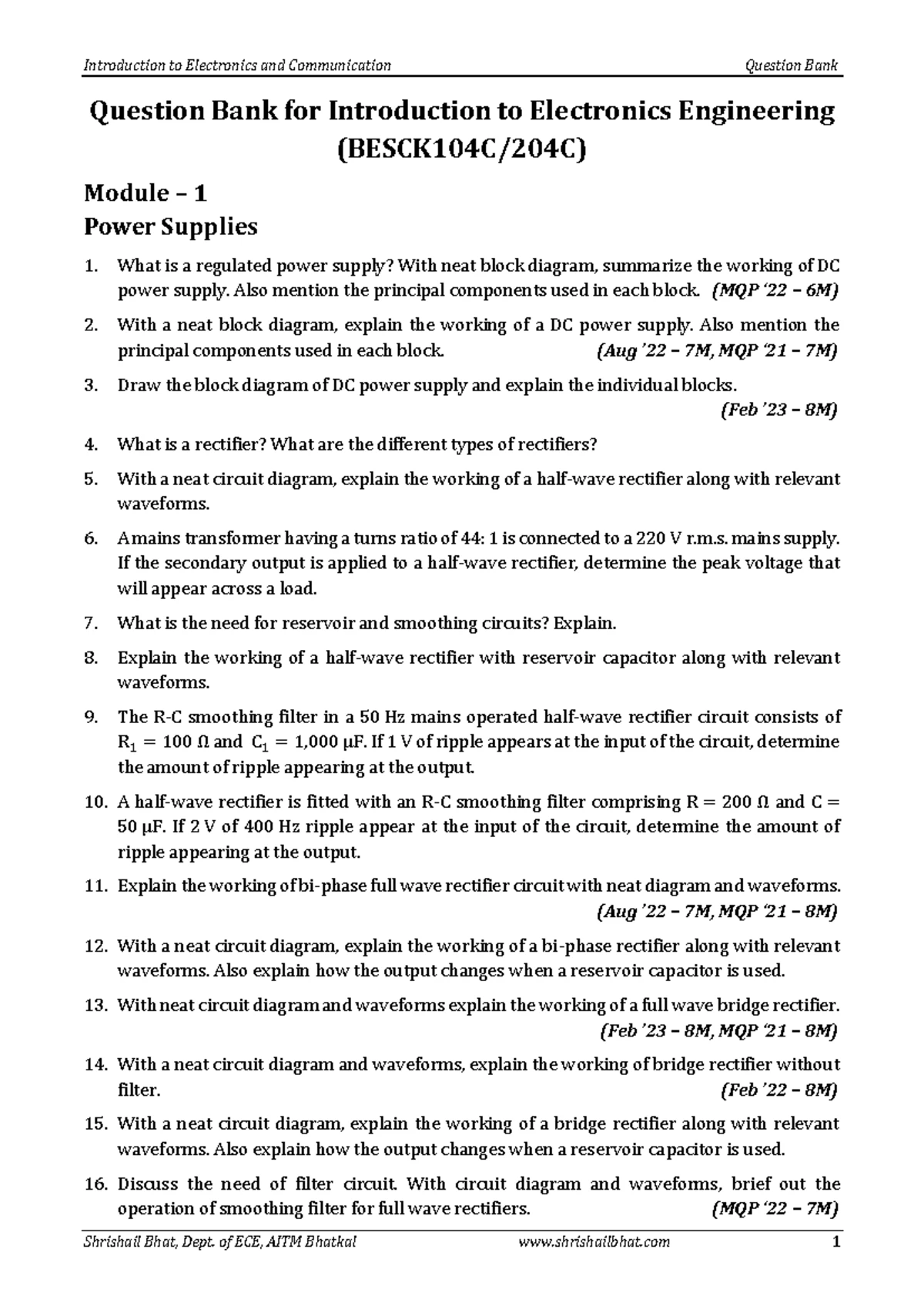 Introduction to Electronics Communication BESCK104C Module 3: Boolean Algebra & - Studocu