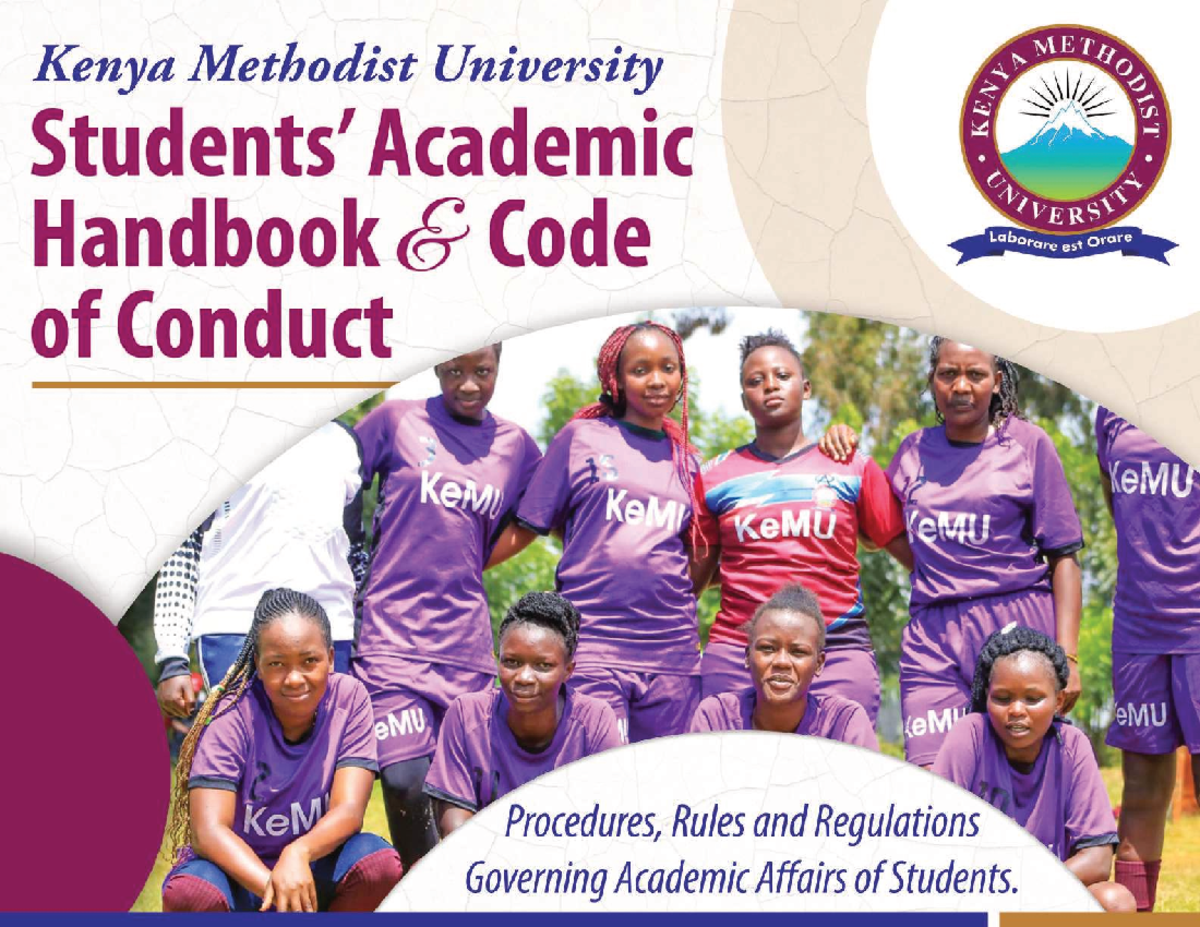 KeMU Academic Handbook 2023: Policies and Procedures Overview - Studocu