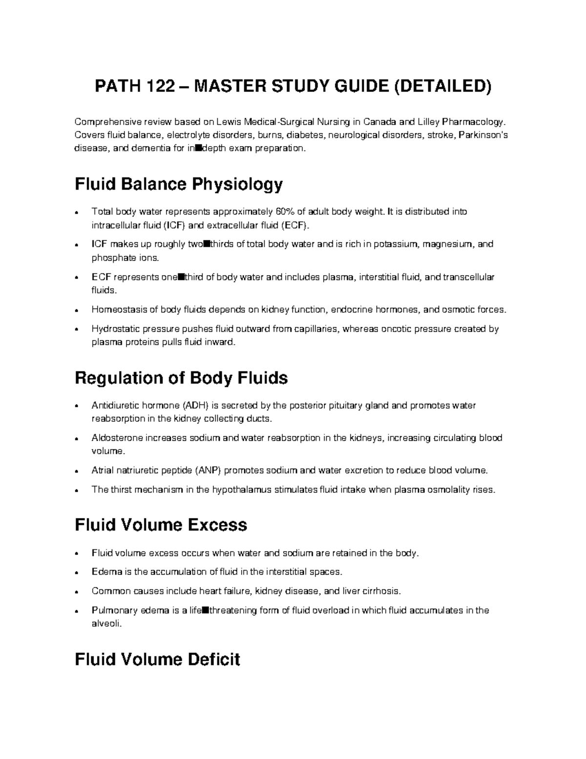 PATH 122 Master Study Guide: Comprehensive Review for Exam Prep - Studocu