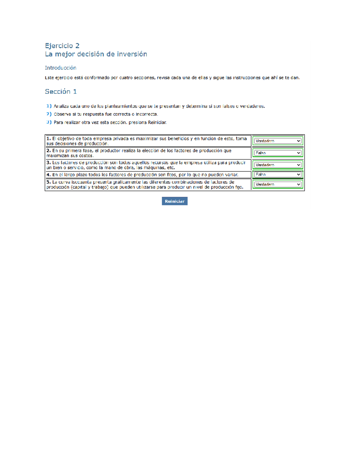 Ejercicio 2: La Mejor Decisión de Inversión en Economía - Studocu