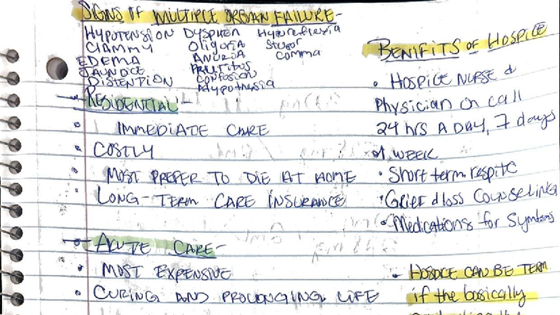 End of Life Care: Fundamentals of Hospice and Patient Comfort - Studocu