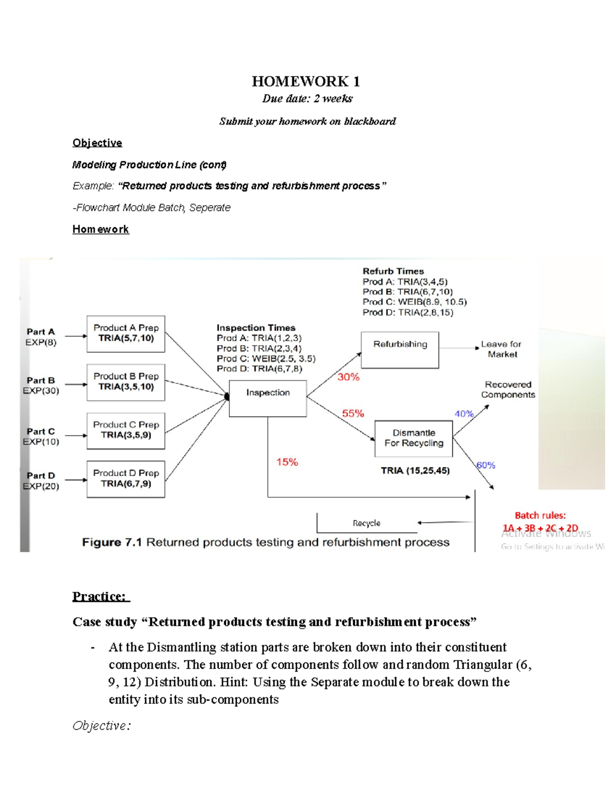 Homework 1: Case Study on Modeling Production Line - Studocu