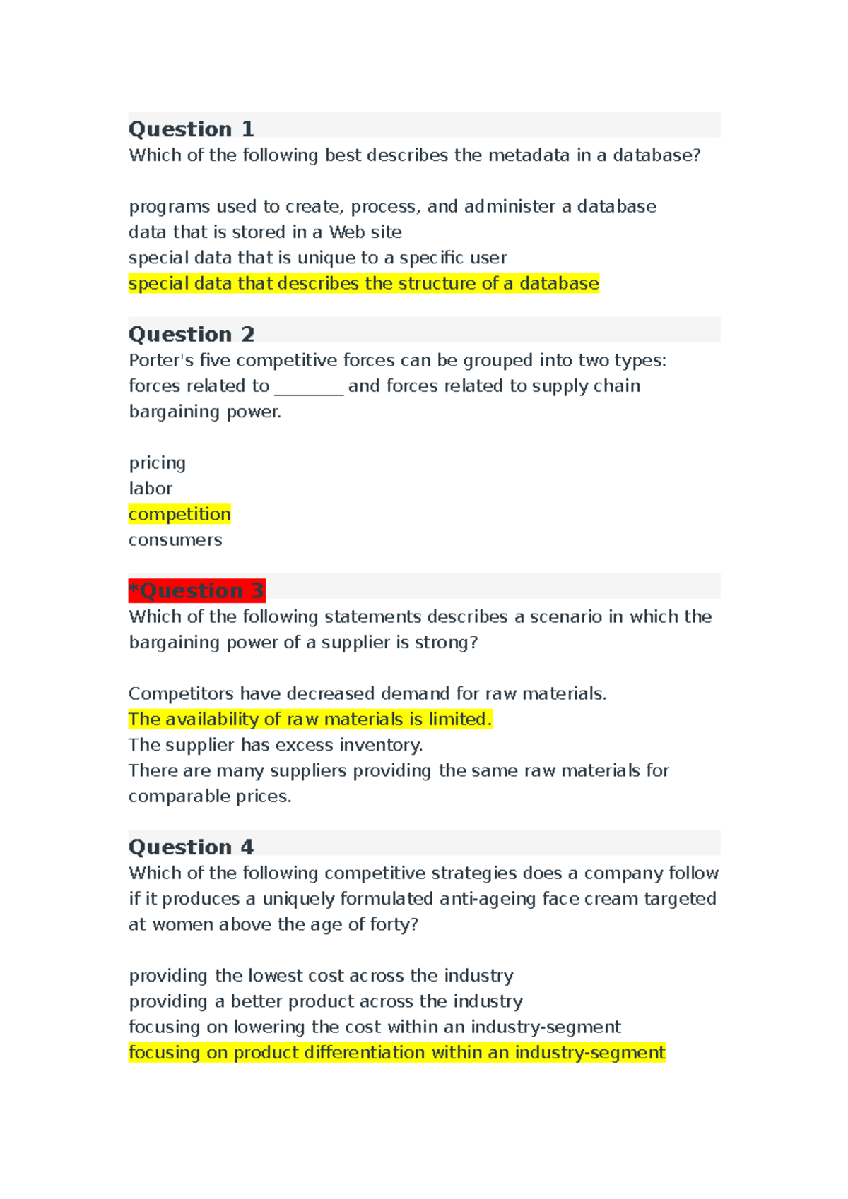 Information Management CB2500 Bi-Weekly Study Questions & Answers - Studocu