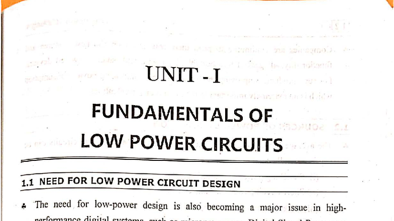Low Power IC Design: Fundamentals and Key Concepts in Circuit ...