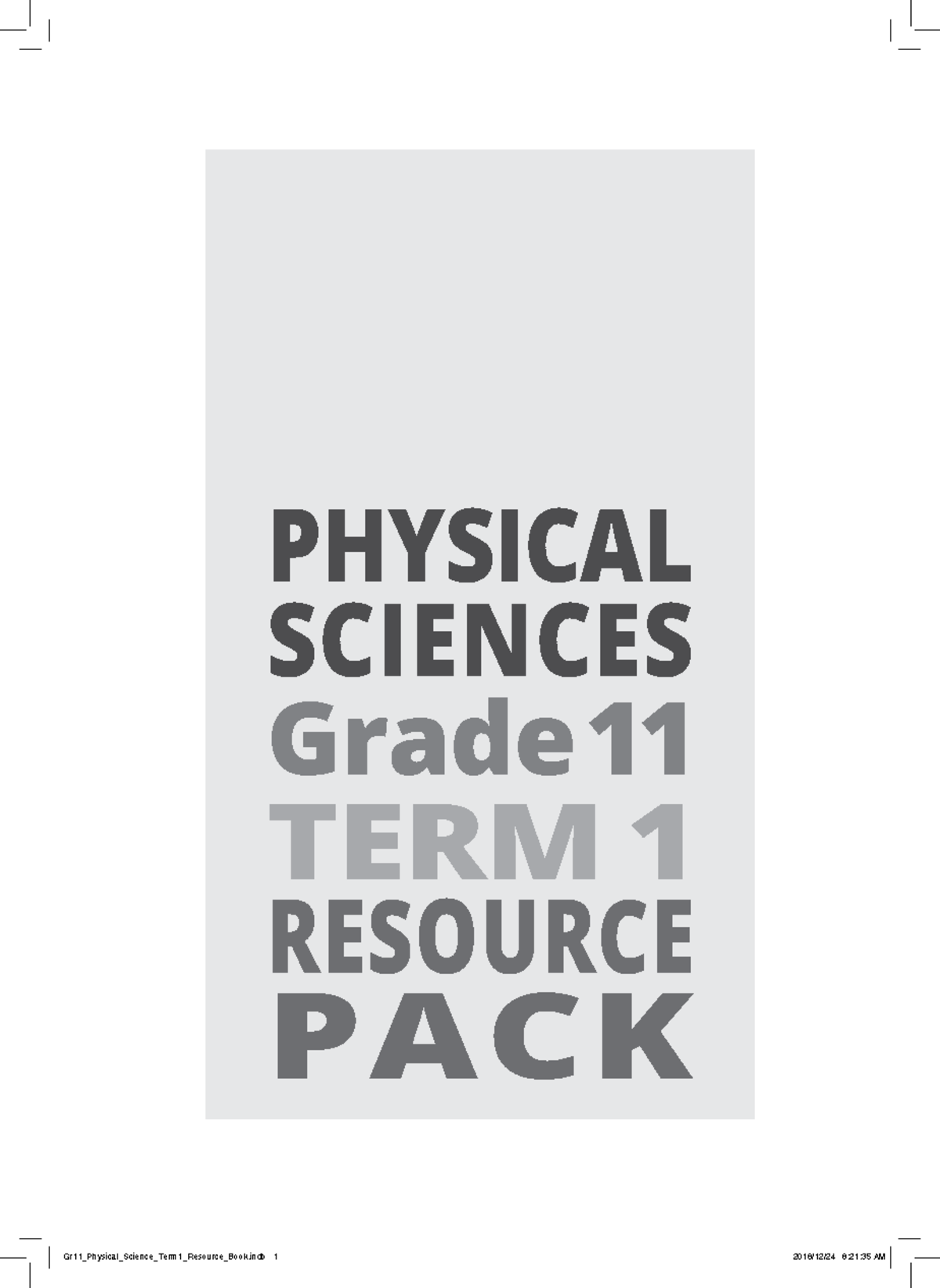 Grade 11 Physical Sciences Term 1 Resource Pack: Vectors in 2D ...