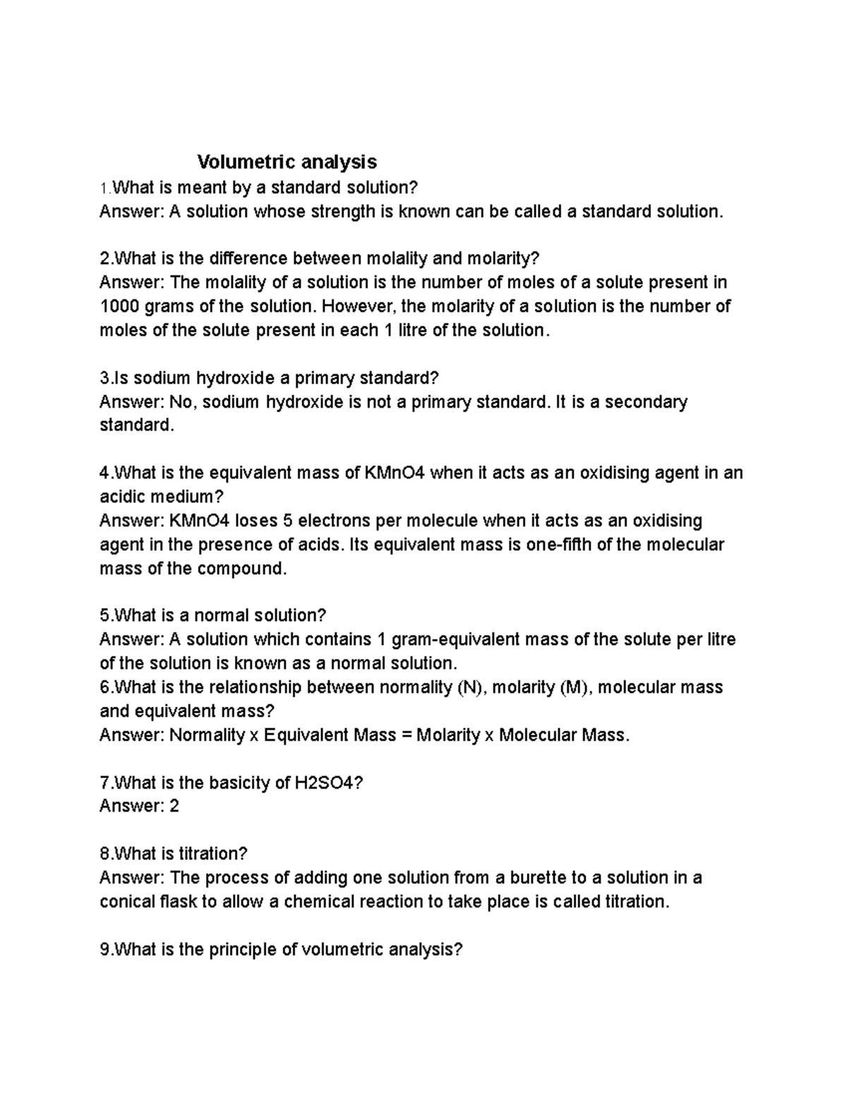 Chemistry Practical Viva Q&A: Volumetric Analysis & Functional Groups ...