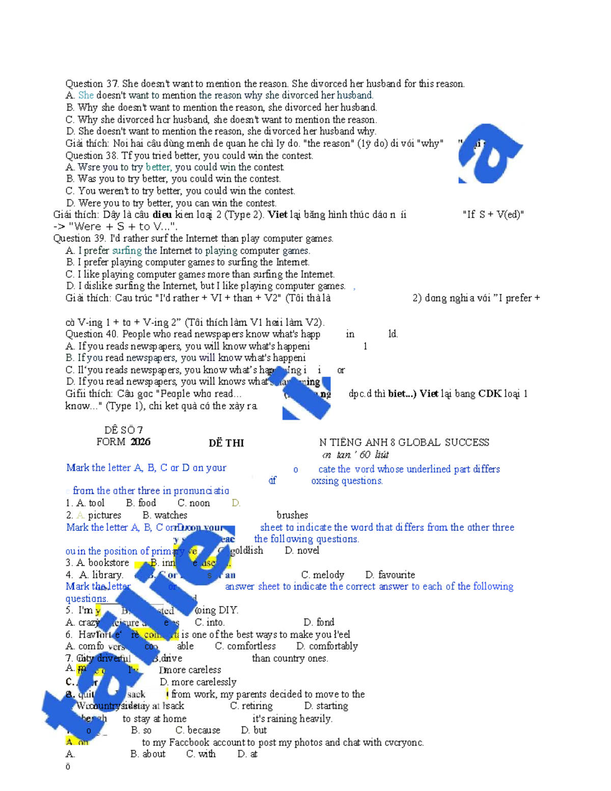 English 8 - Final Exam Review Questions and Answers - Studocu
