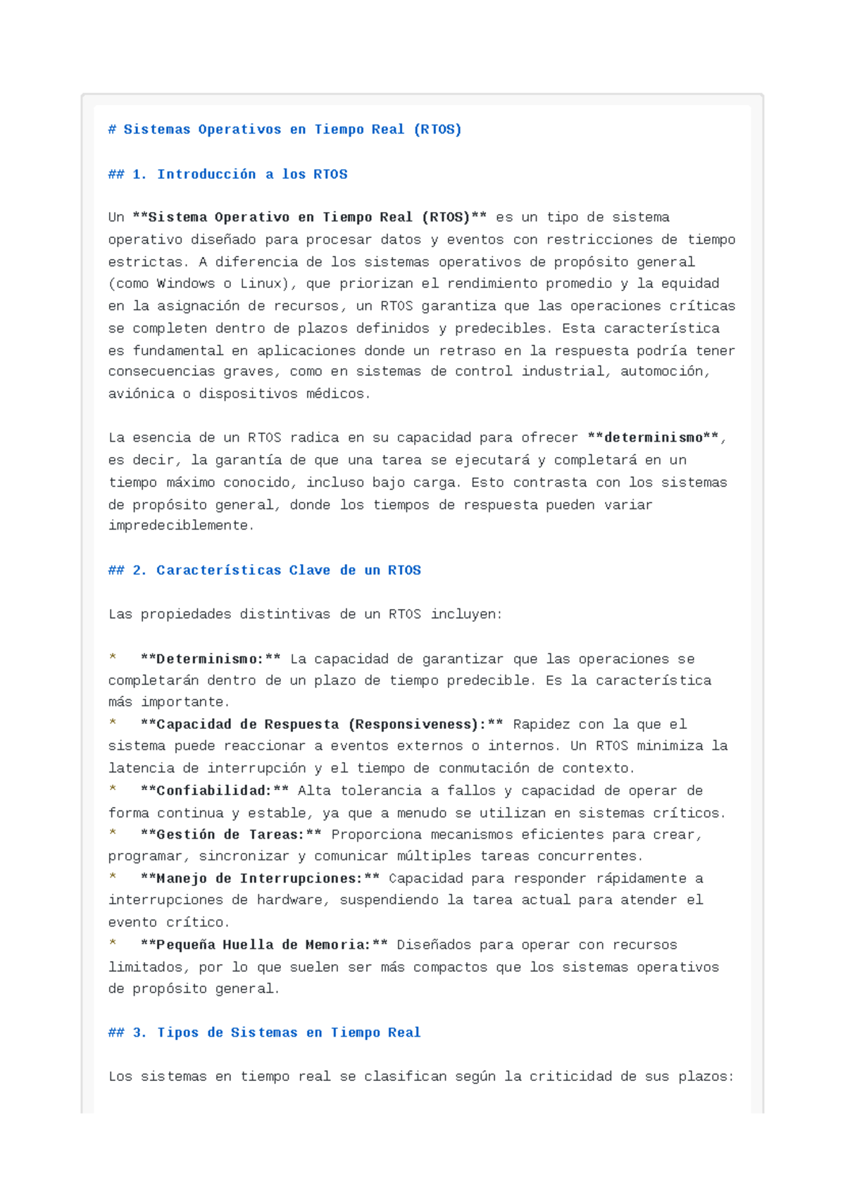 Sistemas Operativos en Tiempo Real (RTOS): Introducción y ...