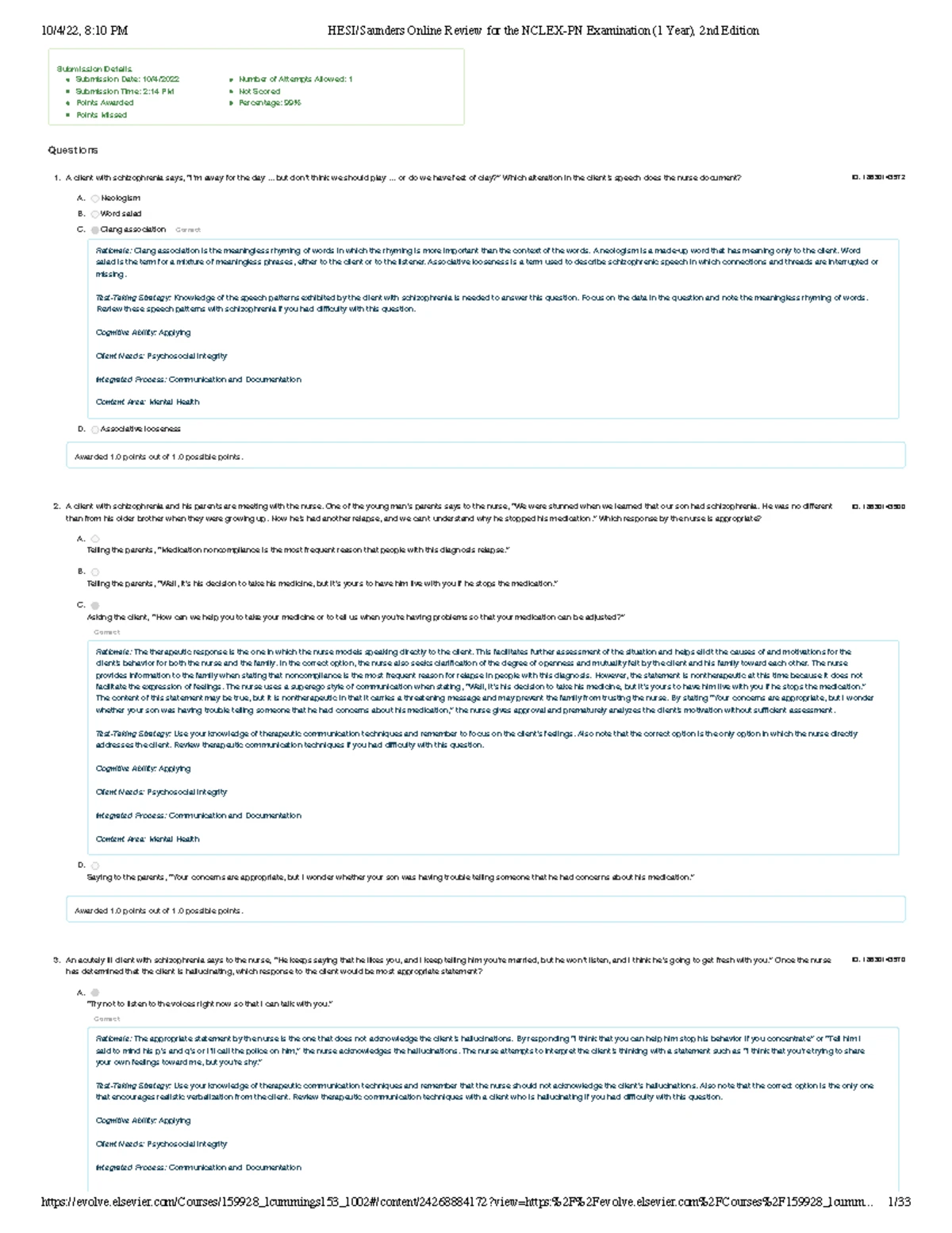Module 1 Exam - Questions Submission Date: 9/6/2022Submission Date: 9/6 ...