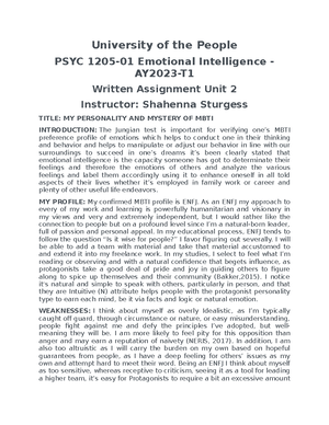 [Solved] Based on the readings of this unit and your own understanding - Emotional Intelligence ...