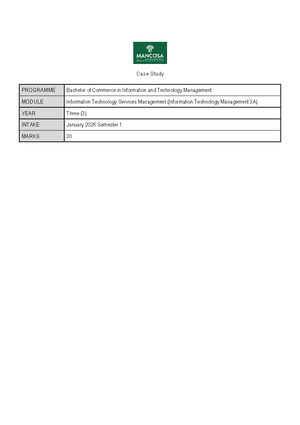 ITSM7 - Information Technology Services Management (Information ...