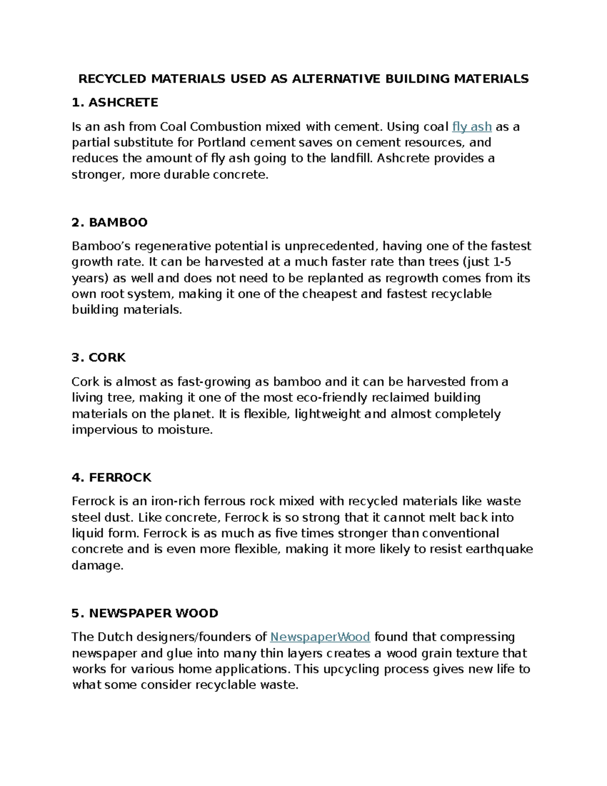 Recycled Materials as Alternative Building Materials for Construction ...