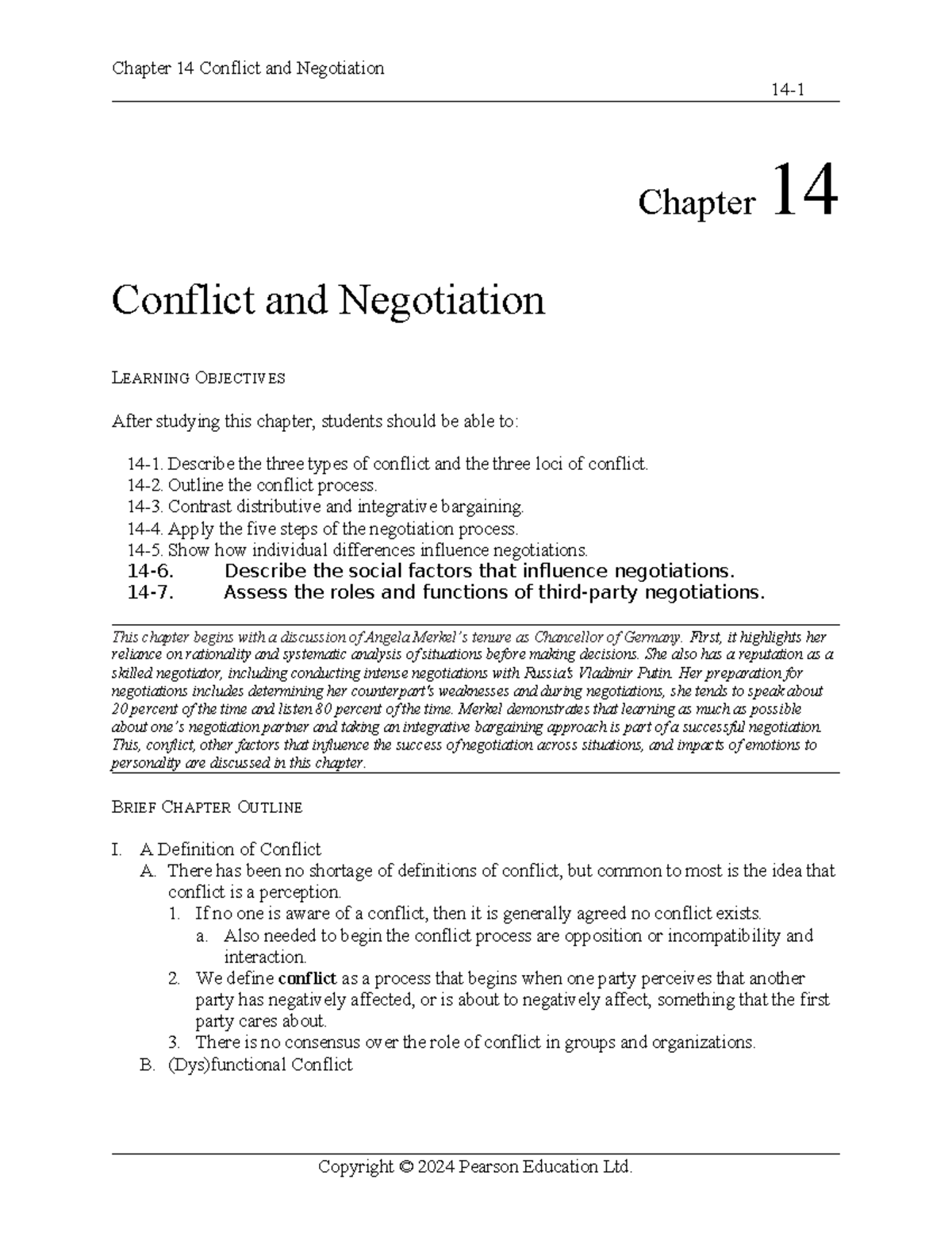 IM 14 - Conflict & Negotiation - Lecture Notes and Key Concepts - Studocu