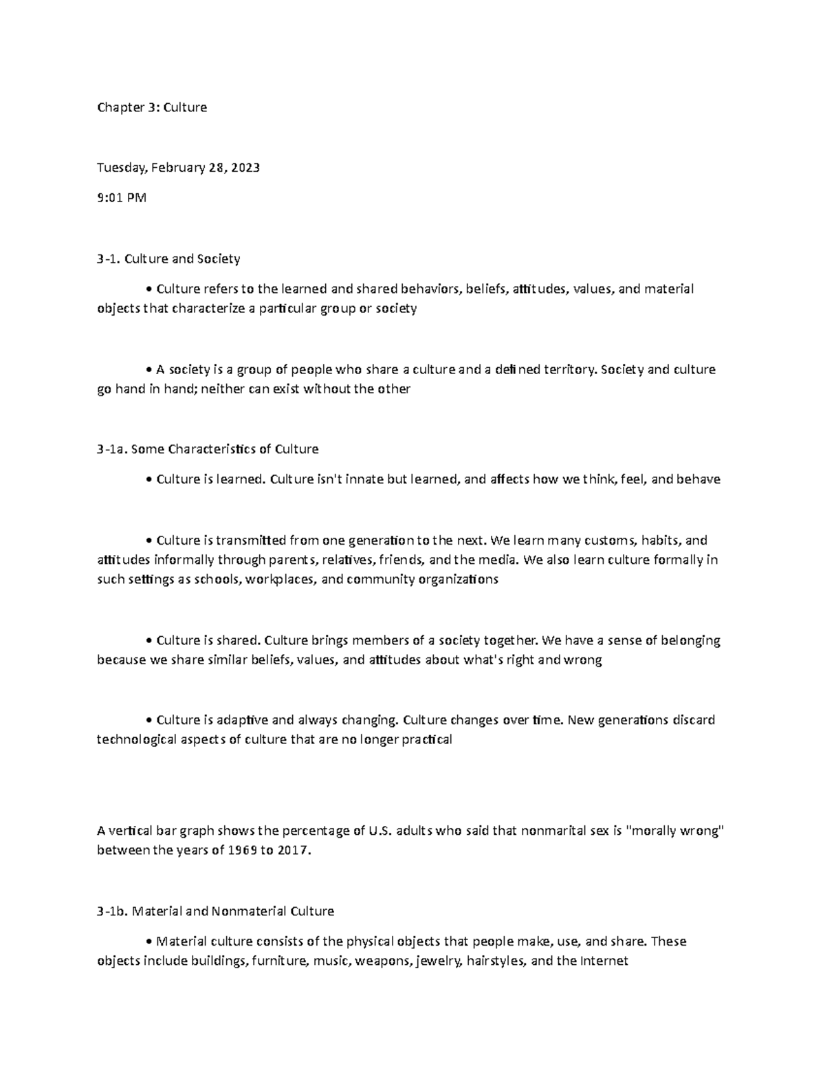 Chapter 3: Culture - Comprehensive Textbook Notes - Studocu