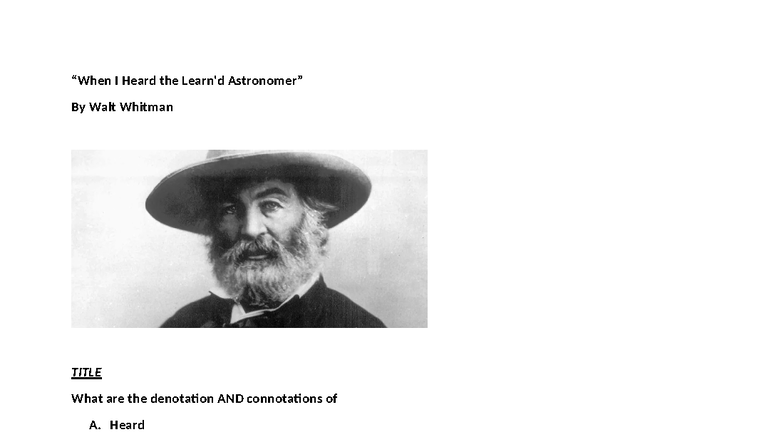 Walt Whitman Poetry Analysis (TPCASTT) - Examining "I Hear America ...