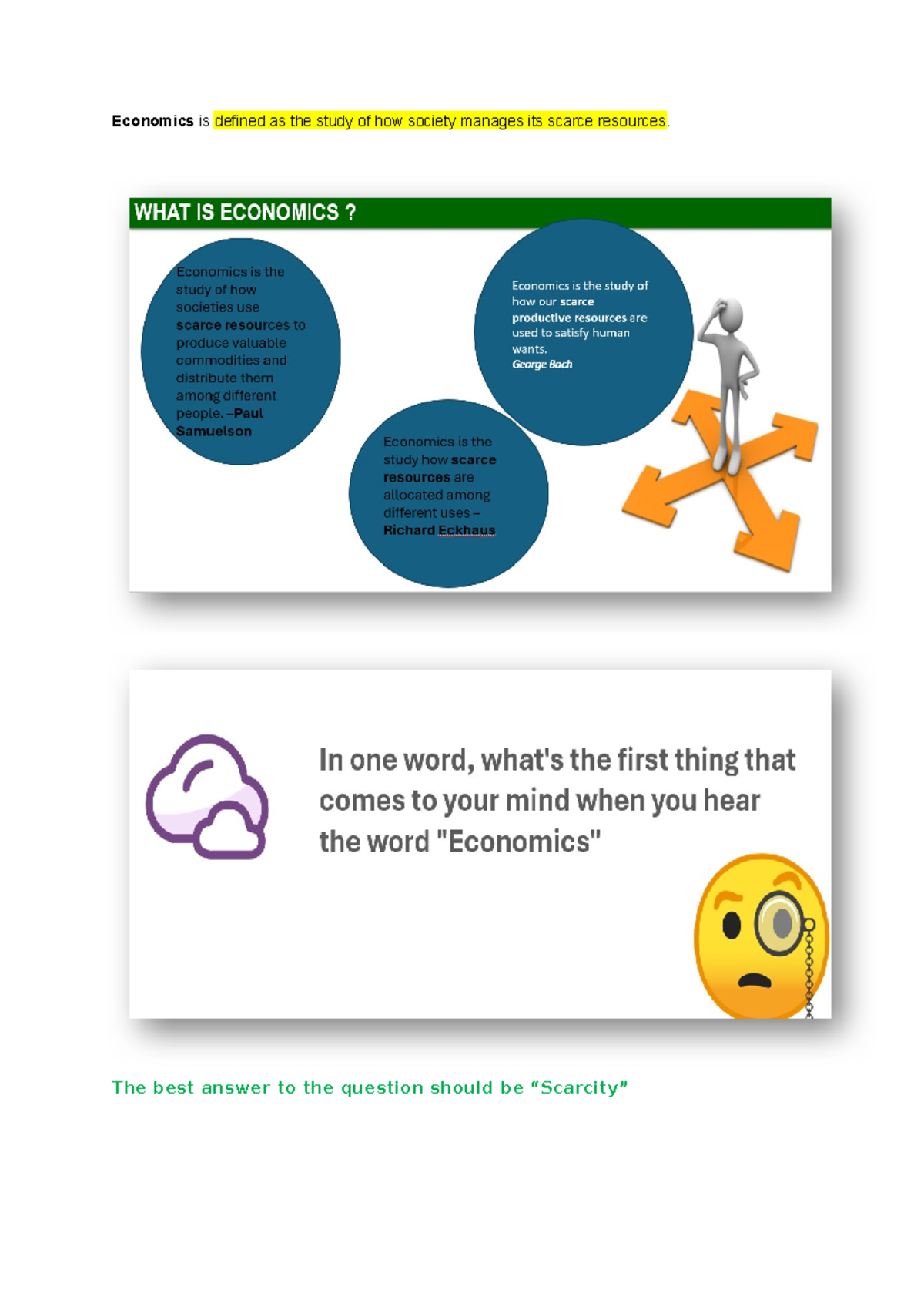 Economics 101: Understanding Scarcity, Choice, and Opportunity Cost ...
