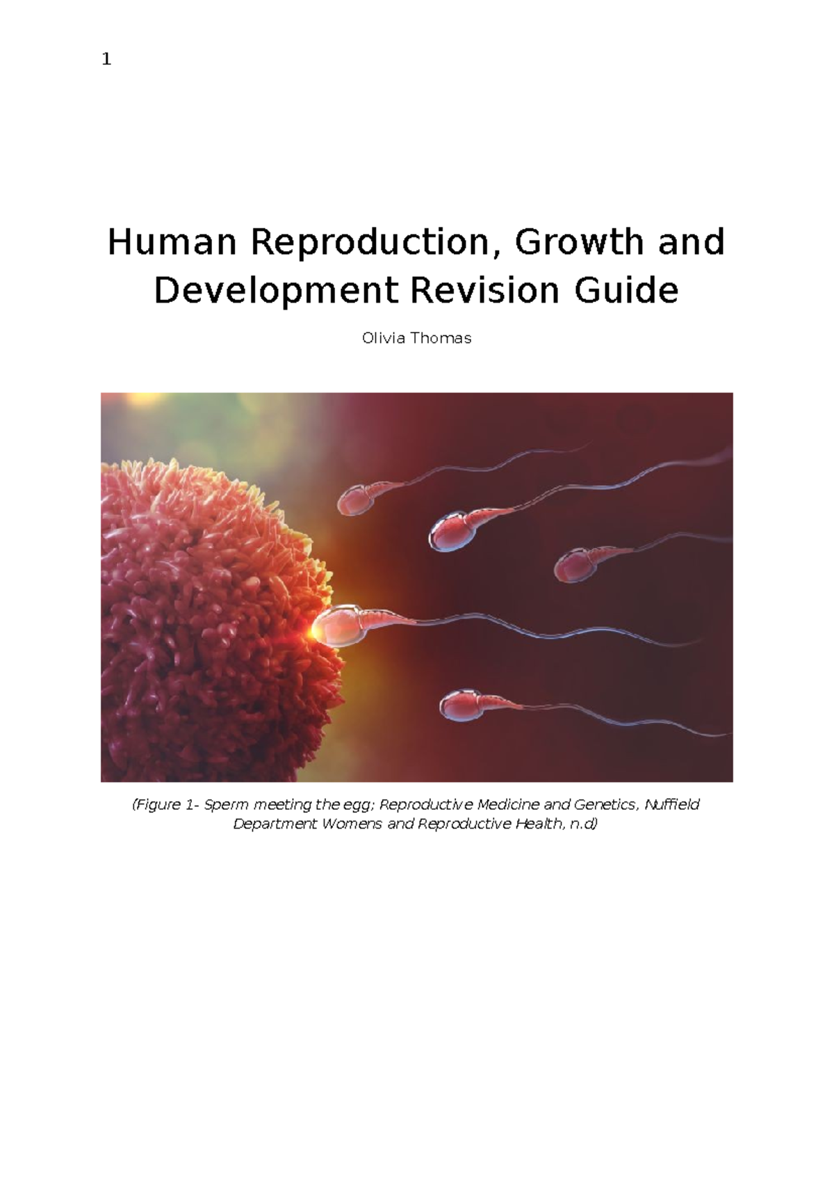 Biology 101 - Human Reproduction, Growth, and Development Notes - Studocu