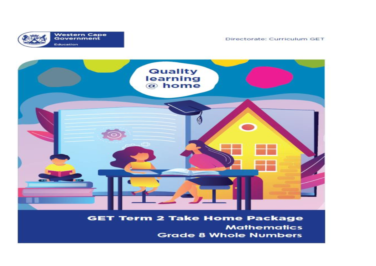 Grade 8 Math Term 2 Consolidation: Whole Numbers Worksheets - Studocu