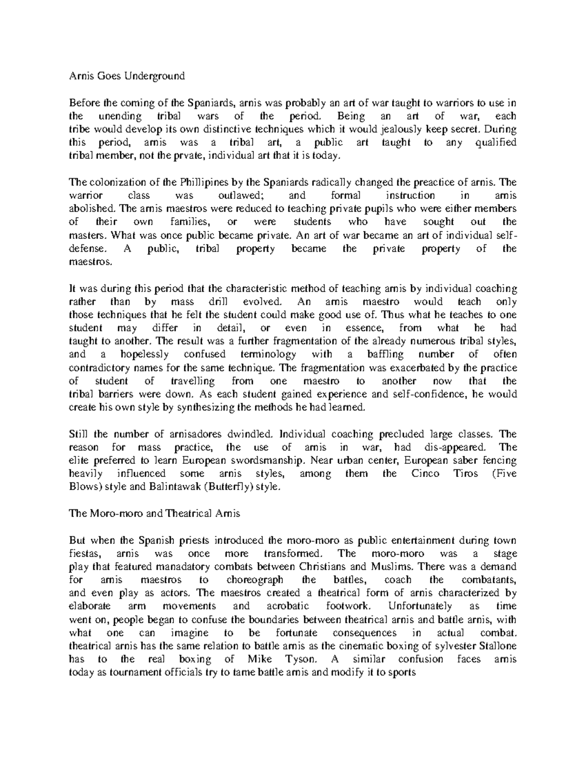 Arnis History Uncovered: Survival & Evolution of a Filipino Martial Art ...