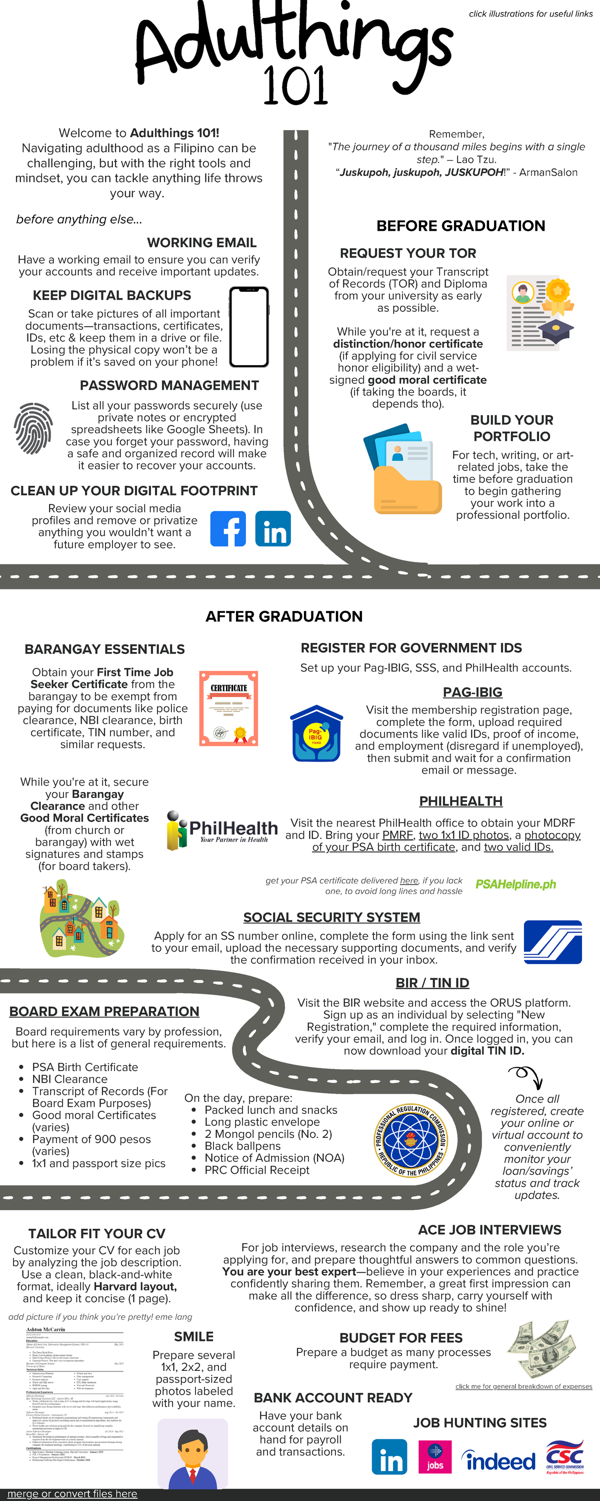 Adulthings 101 - nsna - PSA Birth Certificate NBI Clearance Transcript ...