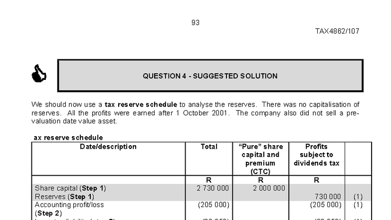 Tax Notes 2: Suggested Solutions for Questions 4, 7, 9, and 13 - Studocu