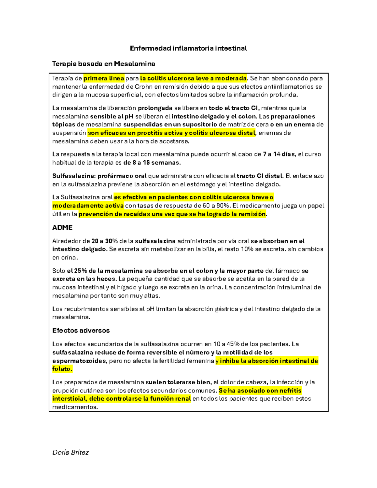 Tratamiento de Enfermedad Inflamatoria Intestinal: Mesalamina y Más ...