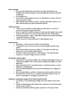 Kapittel 5 - Begreper - Sosiale roller - Sosiologi 2STG - Kapittel 5 Begreper: Sosiale roller ...