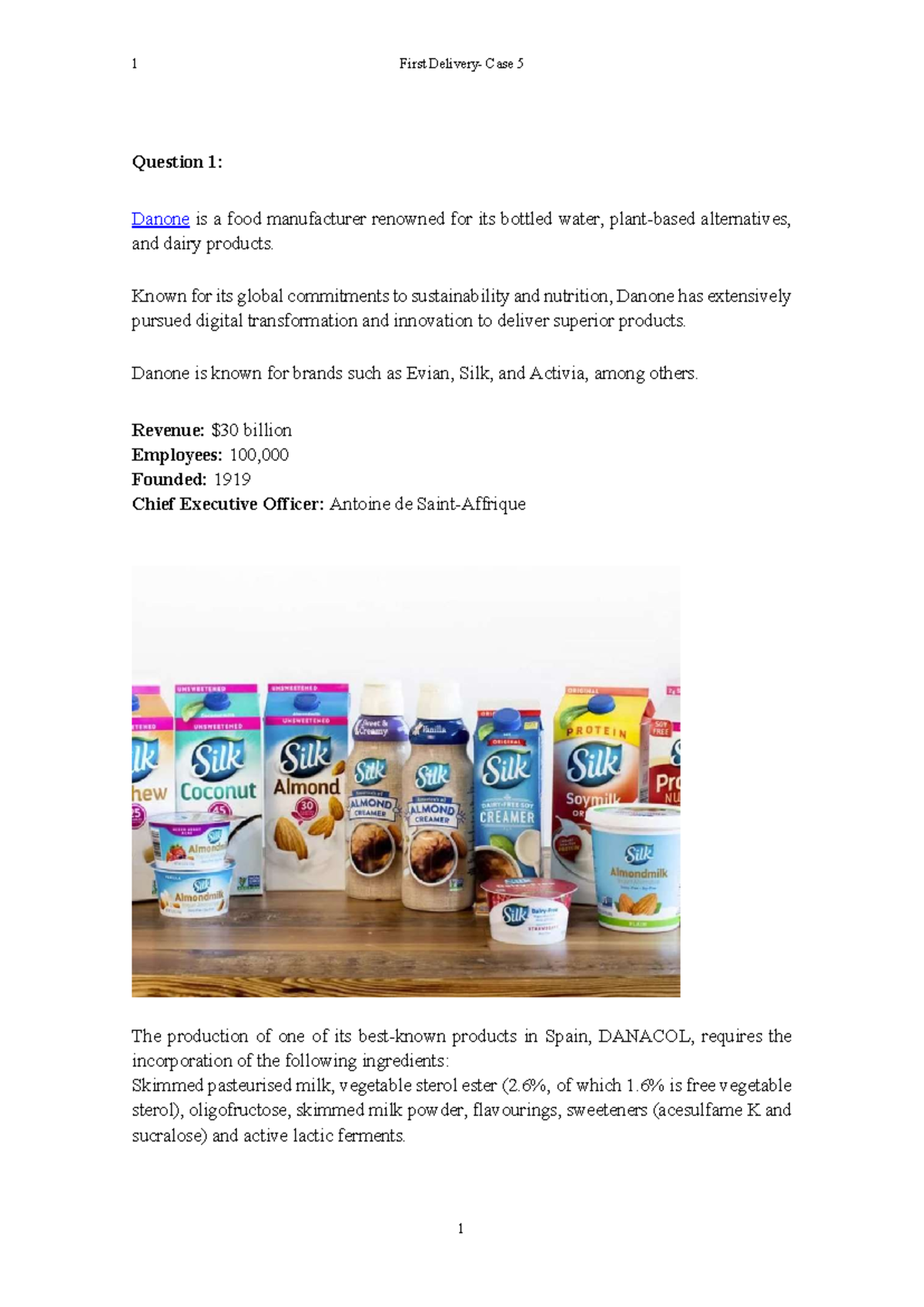 5 - Danone Case Study: Product Innovation & Sustainability Analysis ...