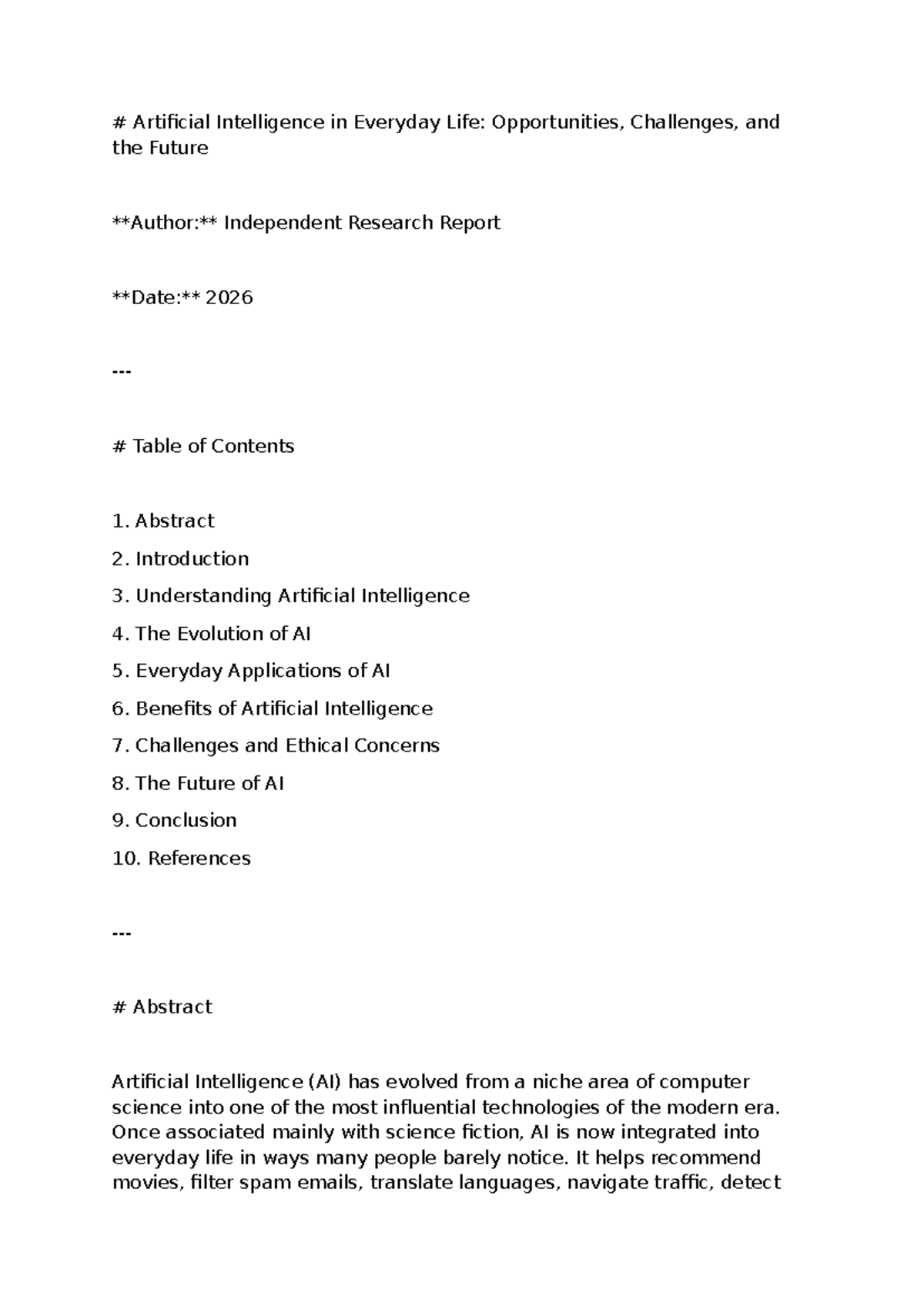 AI Research Report 2026: Opportunities & Challenges in Everyday Life ...