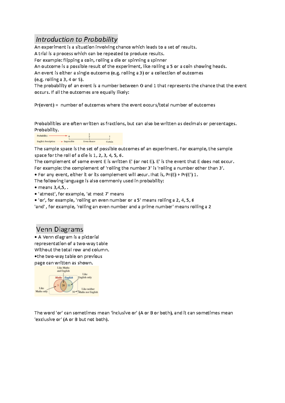 Probability Concepts and Key Ideas for Understanding (STAT 101) - Studocu