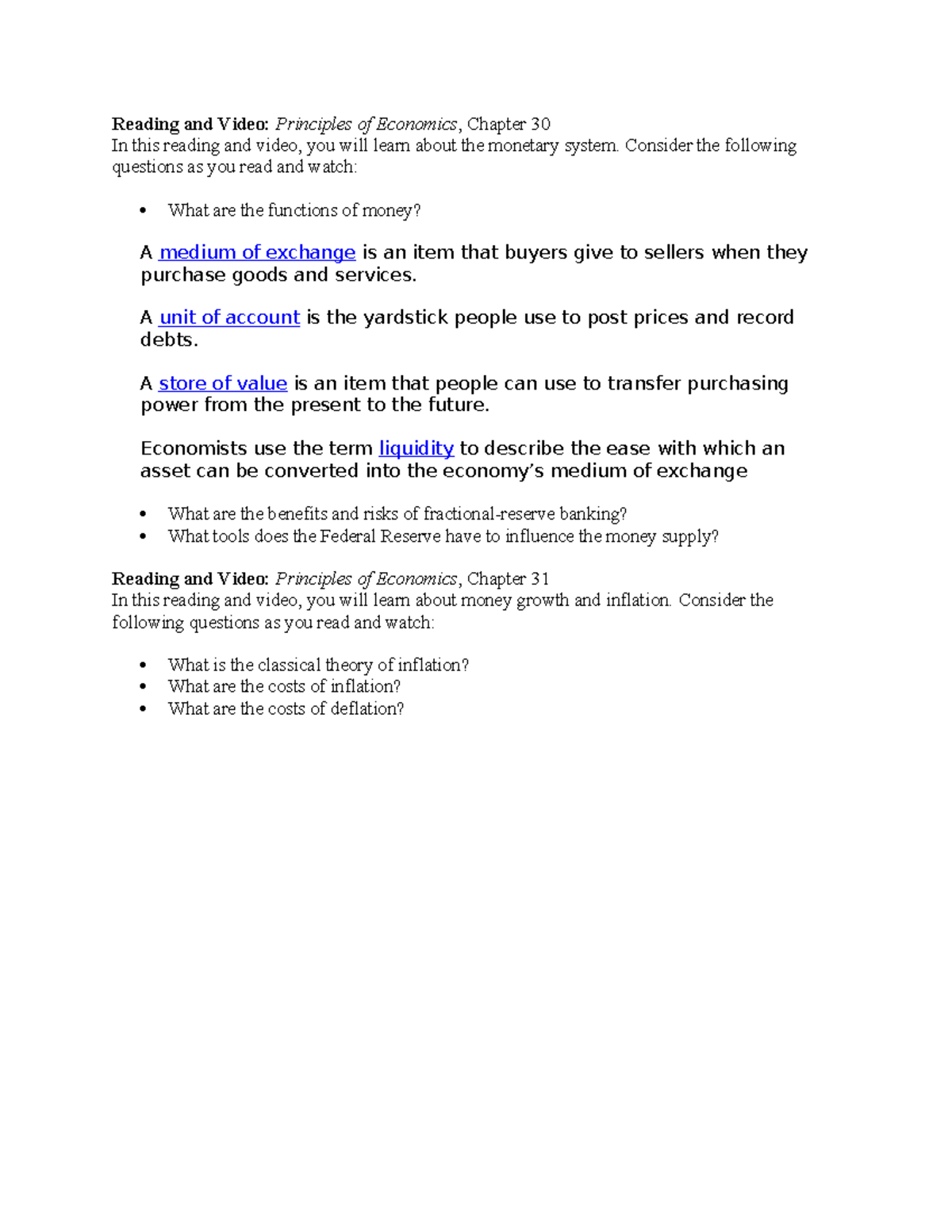 Module 4 notes & questions - Reading and Video: Principles of Economics ...