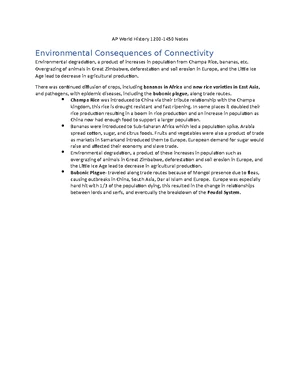AP World History Notes 1200-1450 1 - AP World History 1200-1450 Notes ...