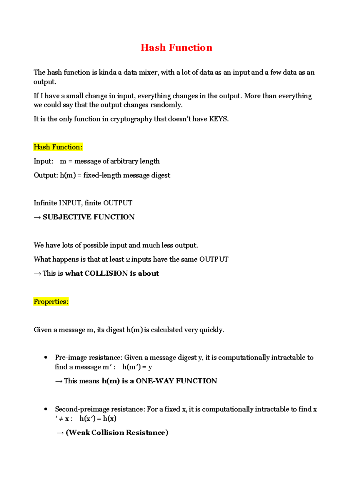 Hash Function Overview: Properties, Attacks, and Cryptographic ...